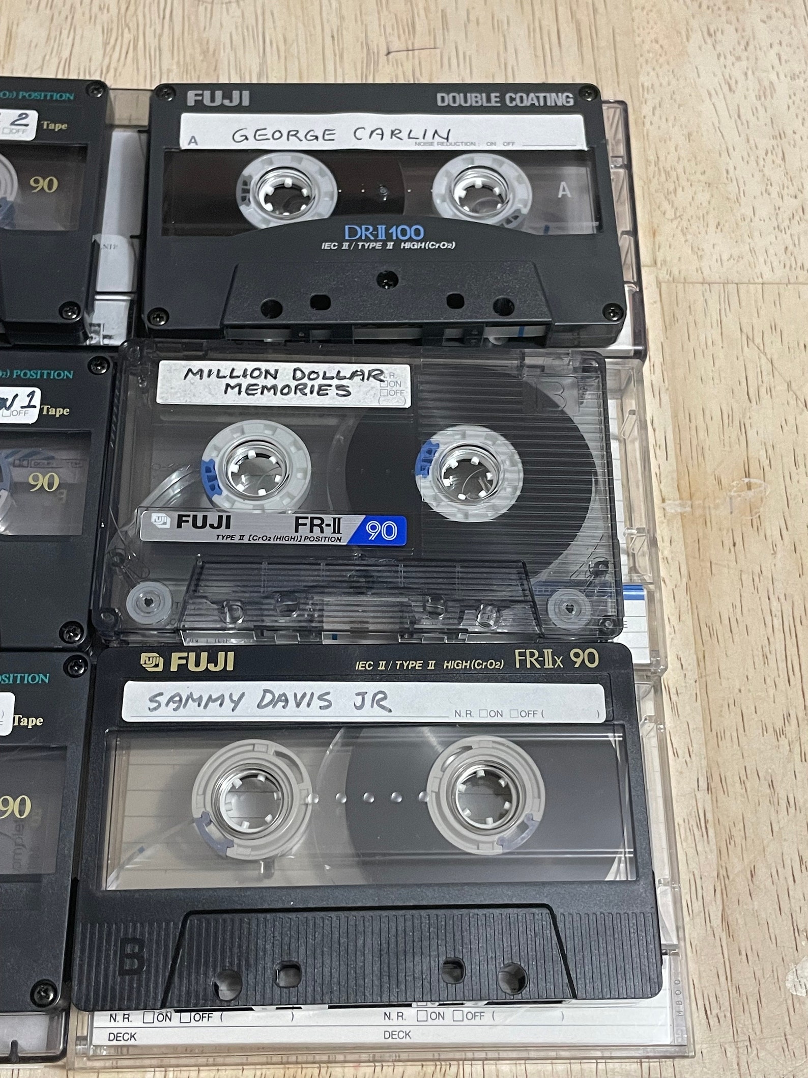 Lot of 6 Fuji Mixed High Bias Cassette Tapes Used ZII, Fr-iix, Fr-ii ...