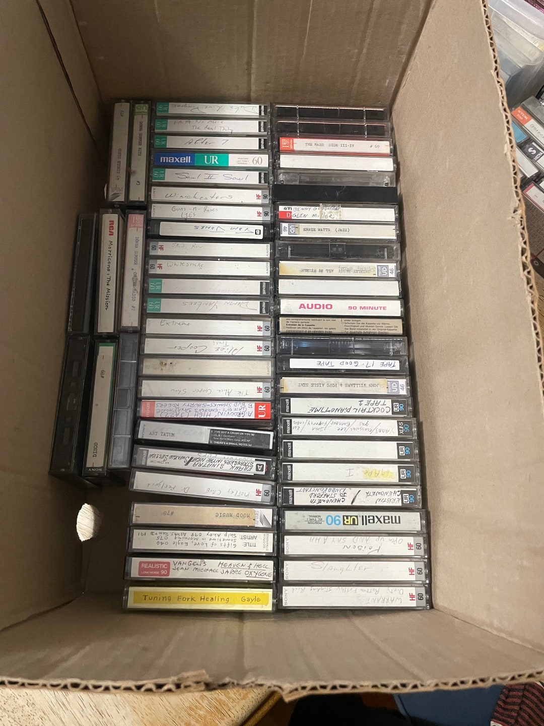 Lot of 25 Recordable Used Random Cassette Tapes Sold as Blank Normal ...