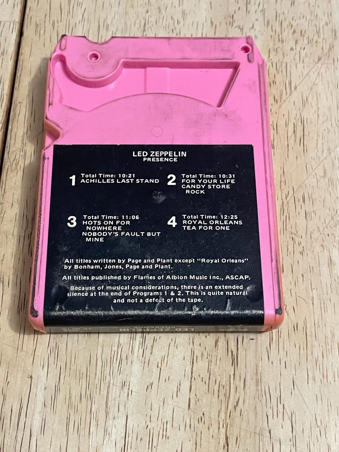 Led Zeppelin Presence 8-track Tape Untested Classic Rock. - Etsy