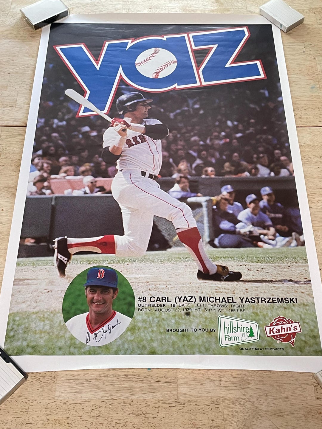 Vintage Carl Yastrzemski Kahn's & Hillshire Farms Poster Boston Red Sox ...