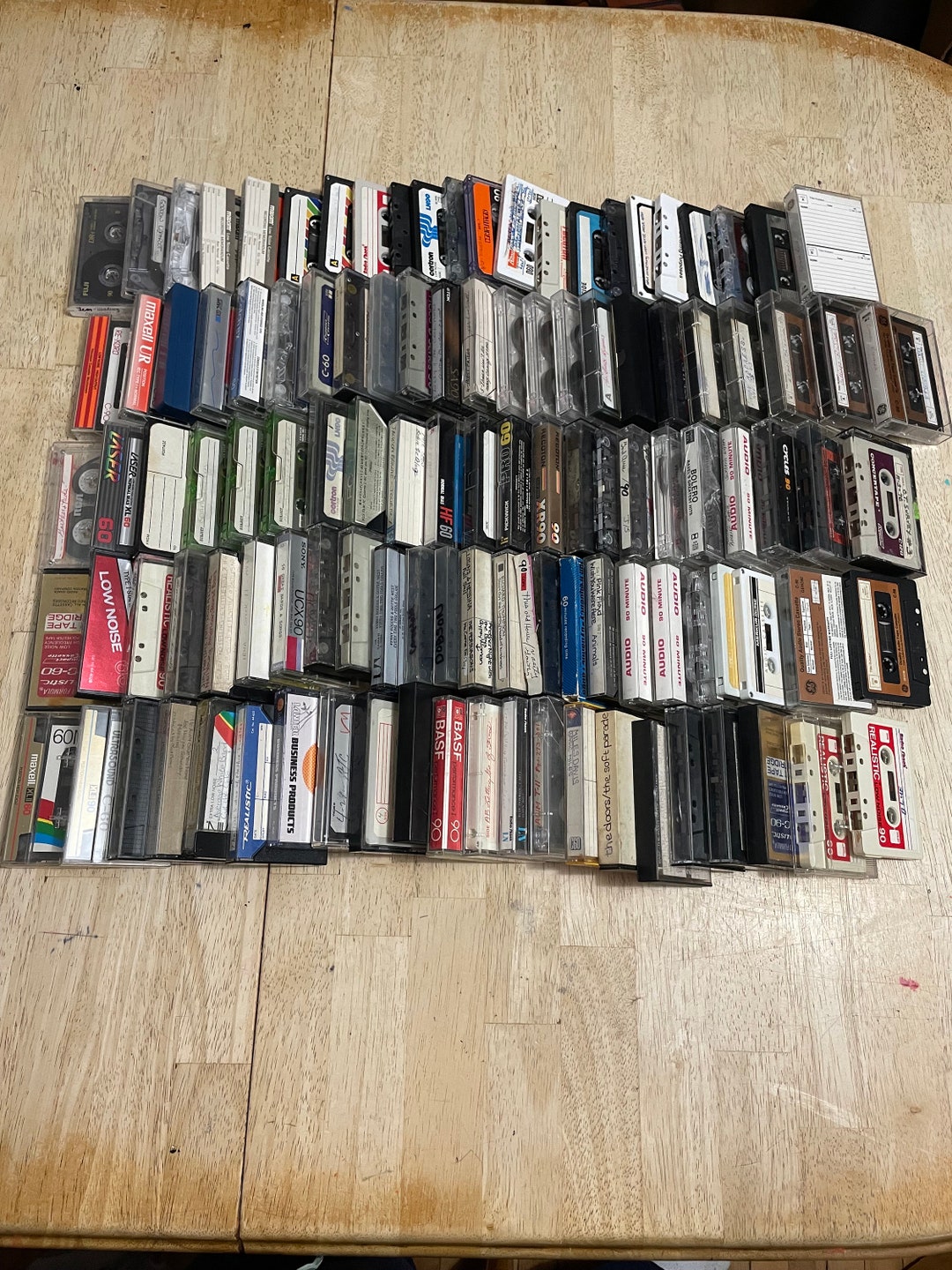 Lot of 25 Recordable Used Random Cassette Tapes Sold as Blank Normal ...