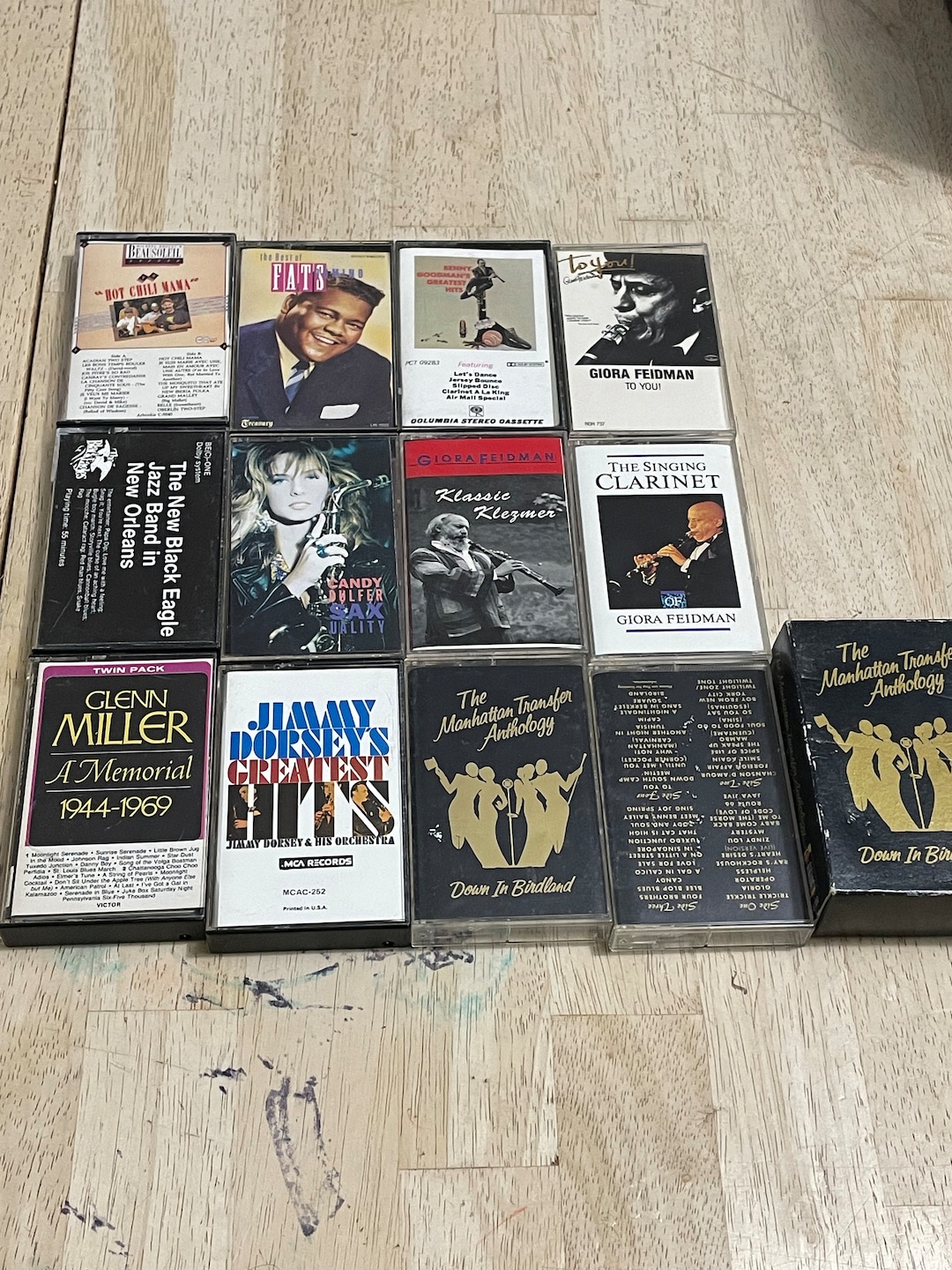 Lot of 12 Mixed Jazz Cassette Tapes Fats Domino Glenn Miller Giora ...
