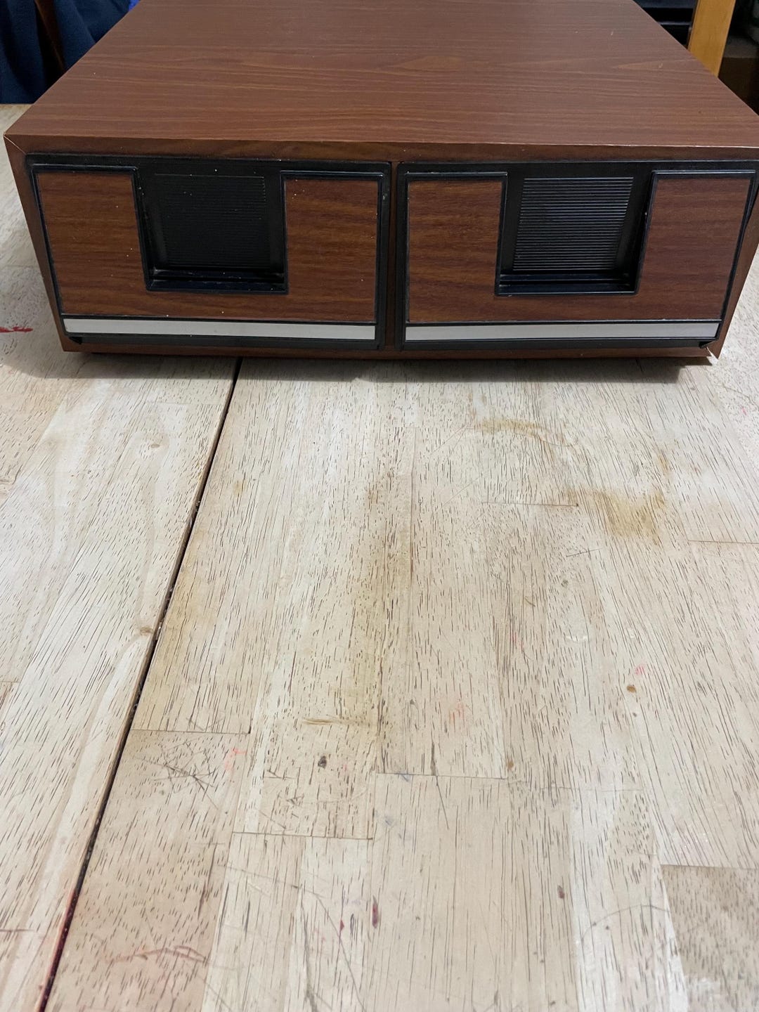 VHS 2 Drawer VCR Tape Storage Case (holds 24 Tapes) *slight Damage to ...