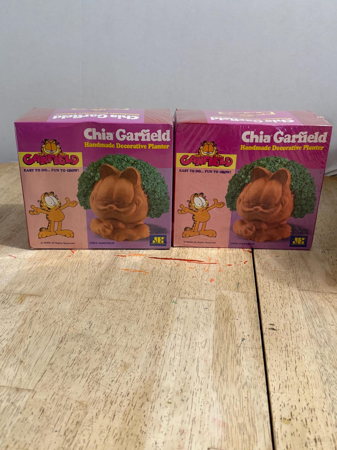 Sealed Garfield Chia Pet Handmade Decorative Planter Cat Factory 2002 ...