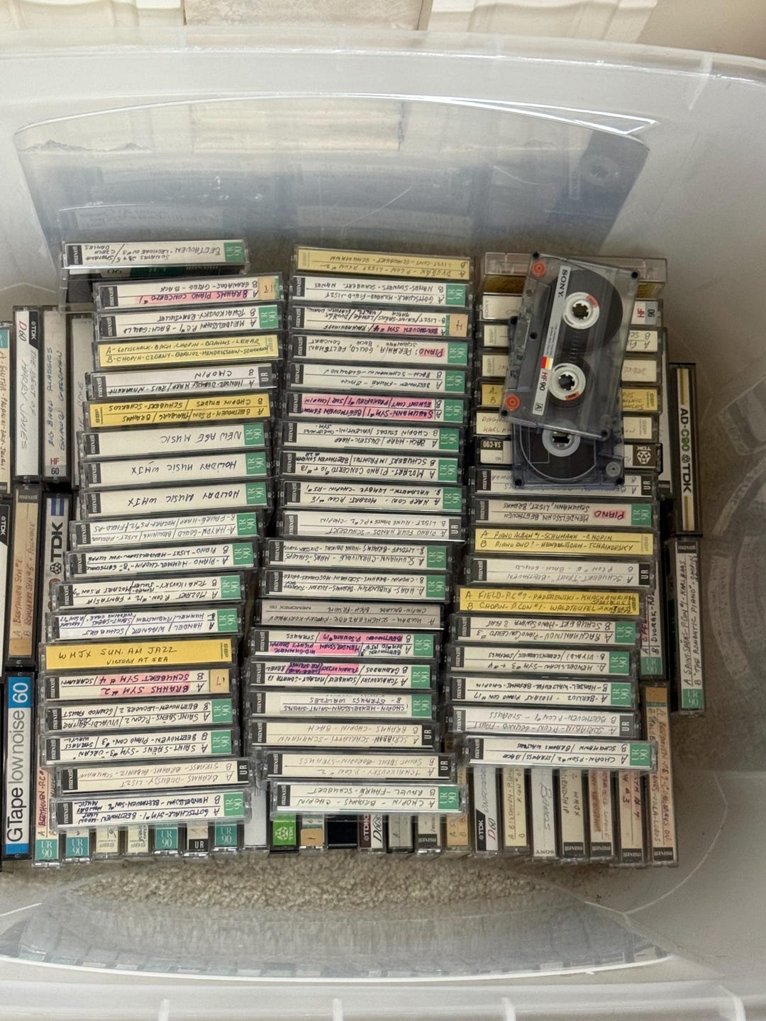 Lot of 25 Recordable Used Random Cassette Tapes Sold as Blank Normal ...