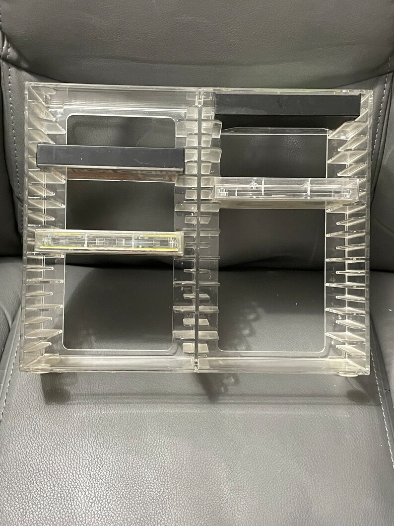 Vintage Clear Acrylic Cassette Tape Storage Case Organizer - Etsy