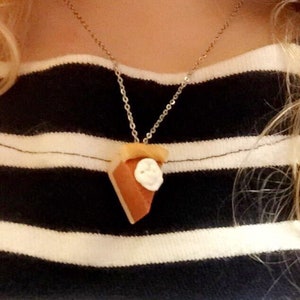Pumpkin Pie Necklace on Stainless Steel Chain - Etsy