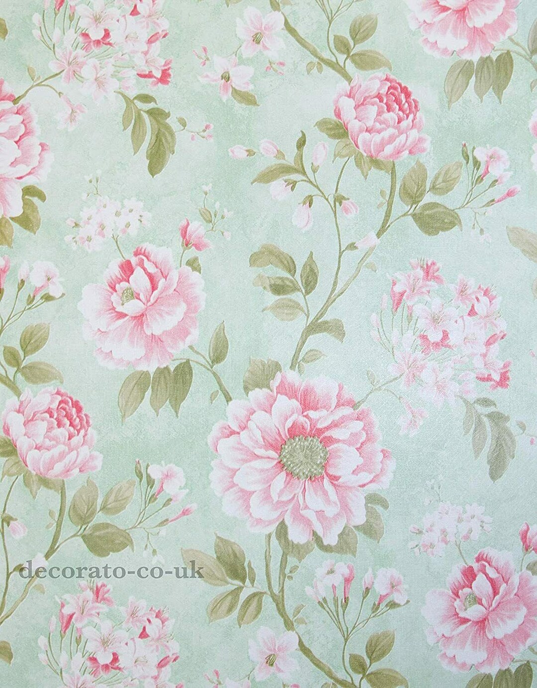 5m Roll of Peony Floral Sticky Back Plastic Fablon Furniture Sticker ...