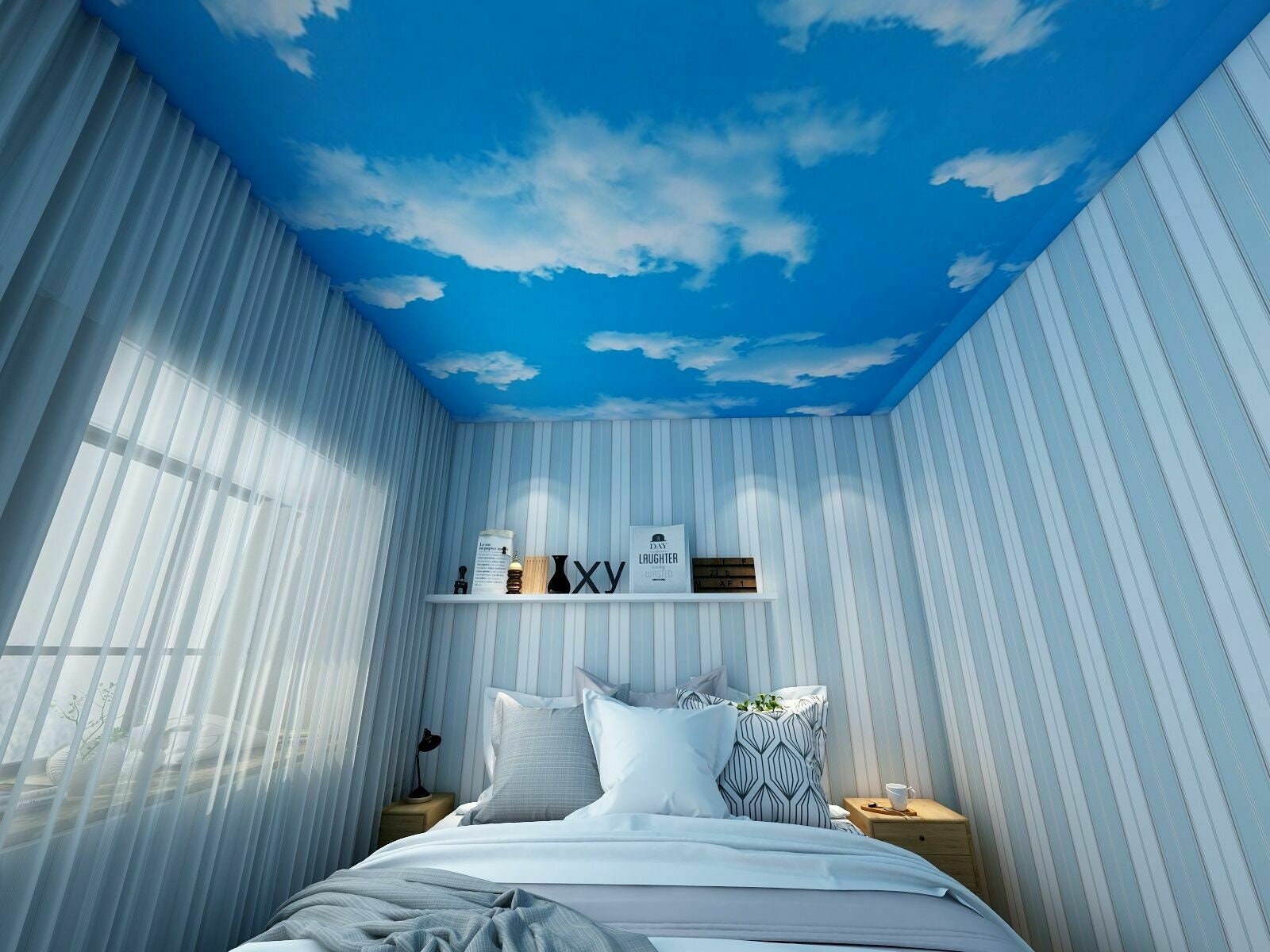 3D Blue Sky Cloud PVC Sticky Back Plastic Fablon Self Adhesive | Etsy