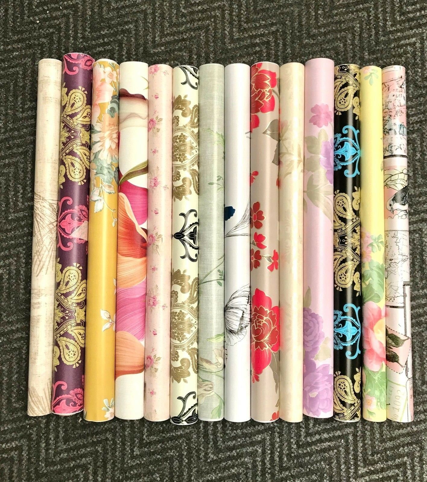 5 Rolls of Mixed Sticky Back Plastic, Adhesive Wallpaper Bundle, Fablon ...