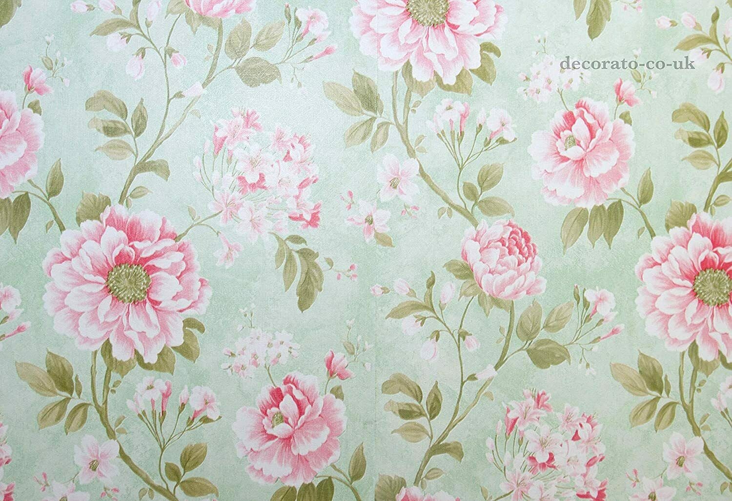 5m Roll of Peony Floral Sticky Back Plastic Fablon Furniture Sticker ...