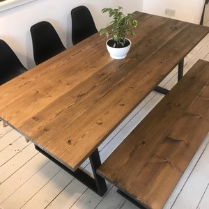 ARTEMIS Dining Table Bench Chairs Industrial Free Delivery - Etsy UK