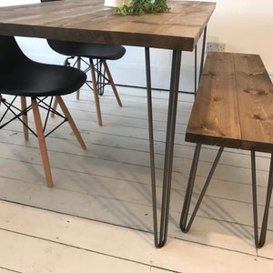 ARTEMIS Dining Table Bench Chairs Hairpin Luxury Industrial - Etsy UK