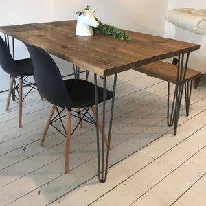 ARTEMIS Dining Table Bench Chairs Hairpin Luxury Industrial - Etsy UK