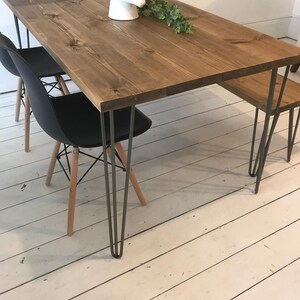 ARTEMIS Dining Table Bench Chairs Hairpin Luxury Industrial - Etsy UK