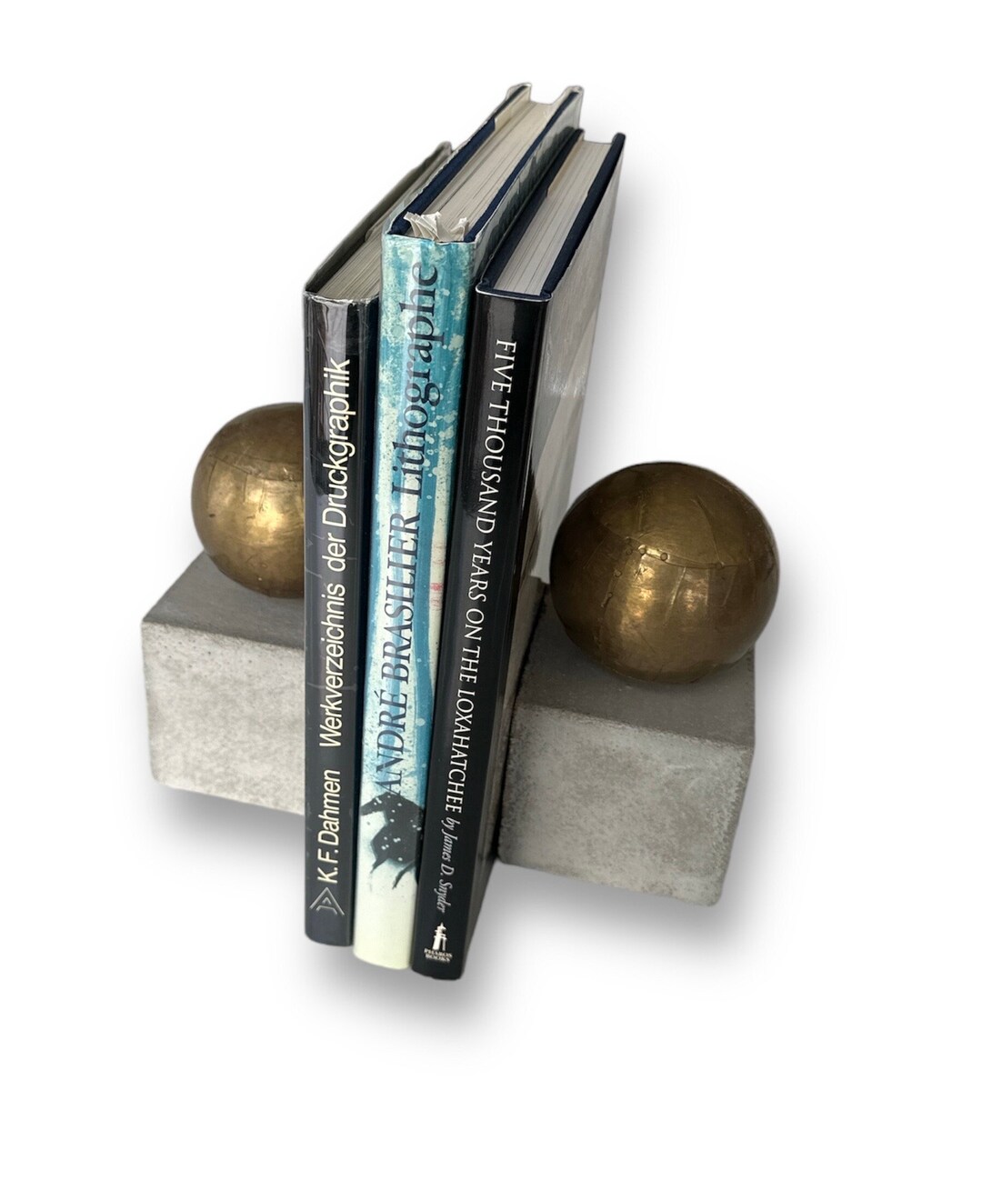 Heavy Duty Concrete Bookends Large Bookends Solid Bookends Contemporary ...