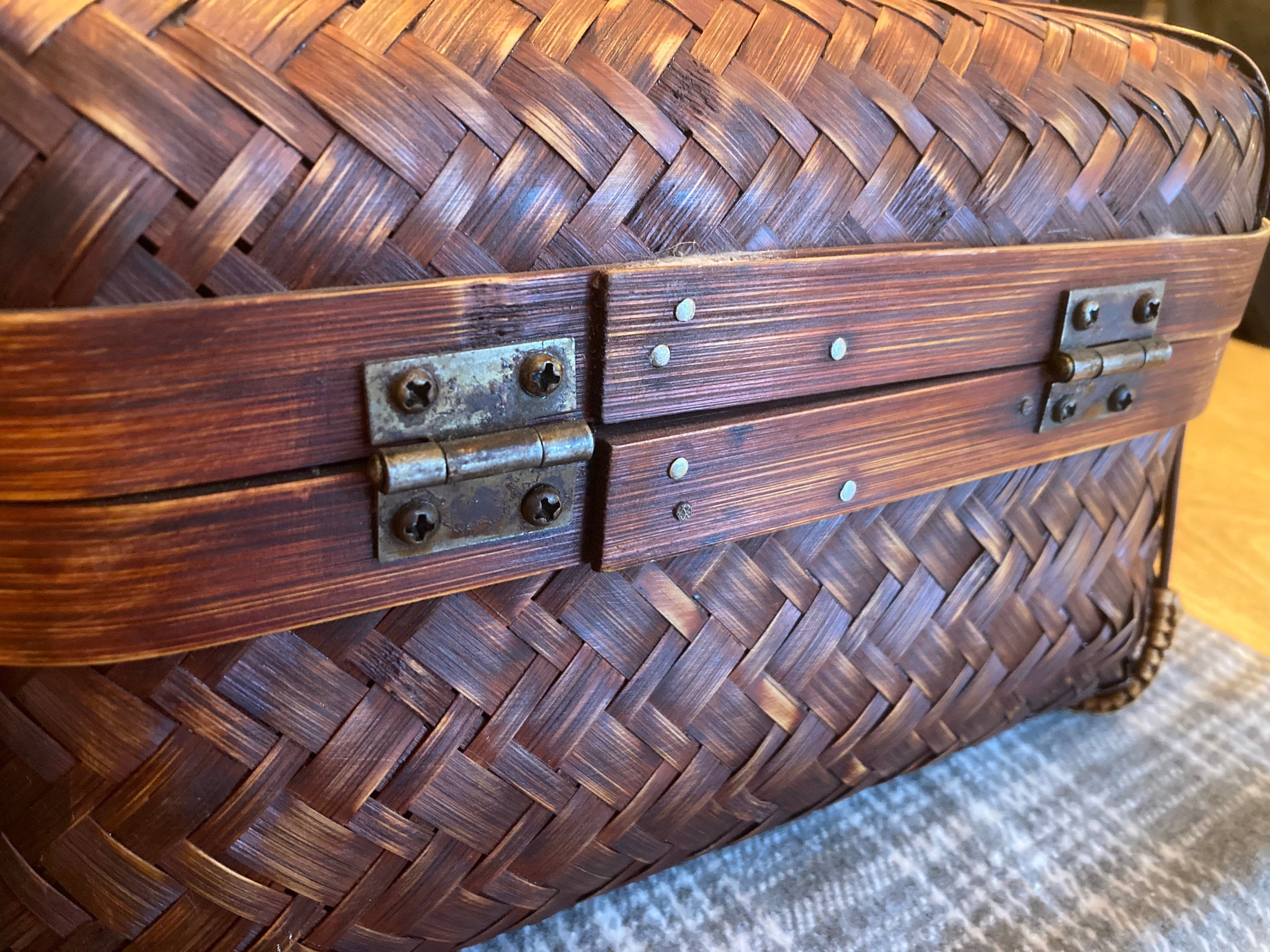 Wicker Box With Latch and Hinges - Etsy