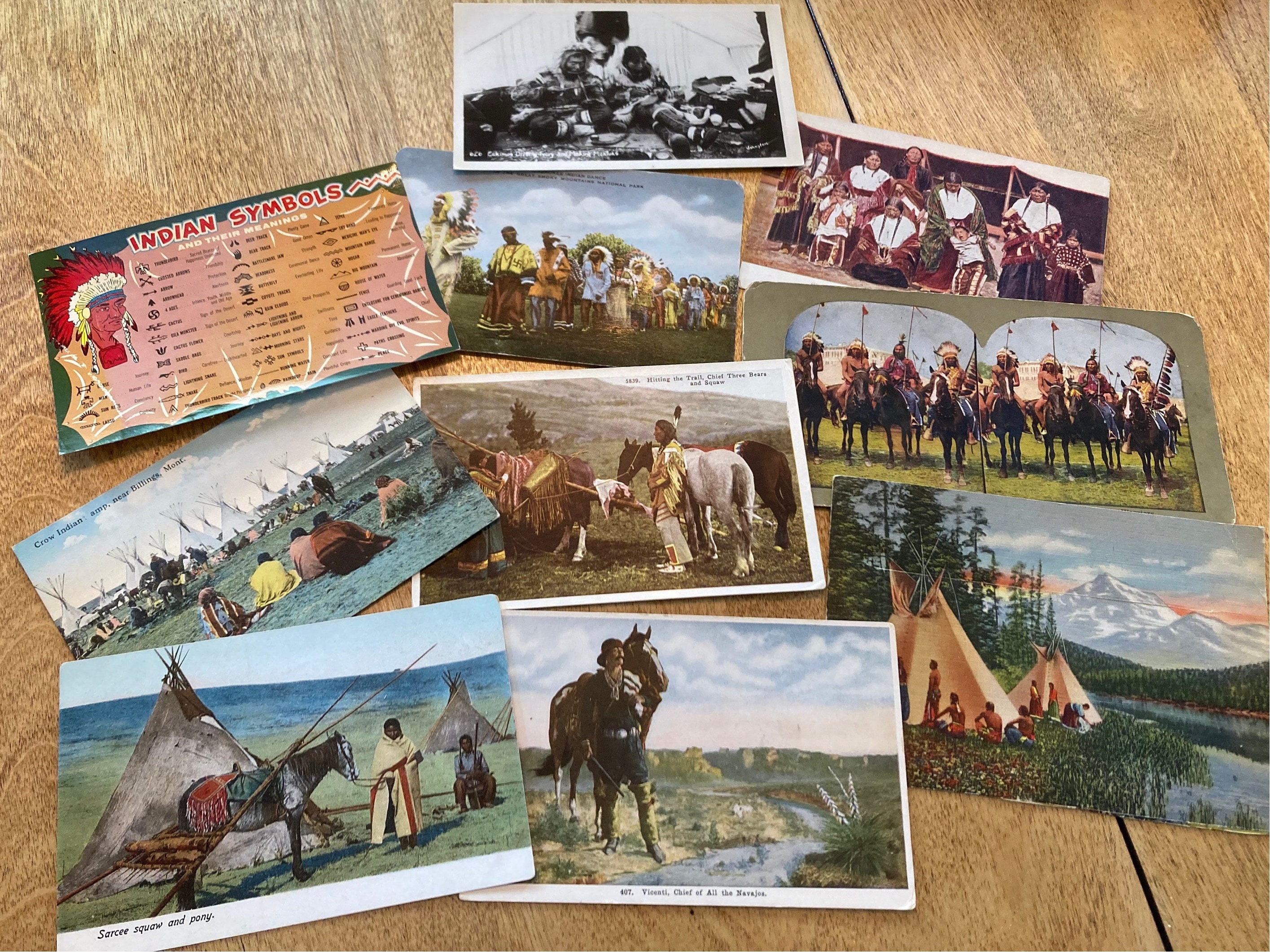 Native American Postcards - Etsy