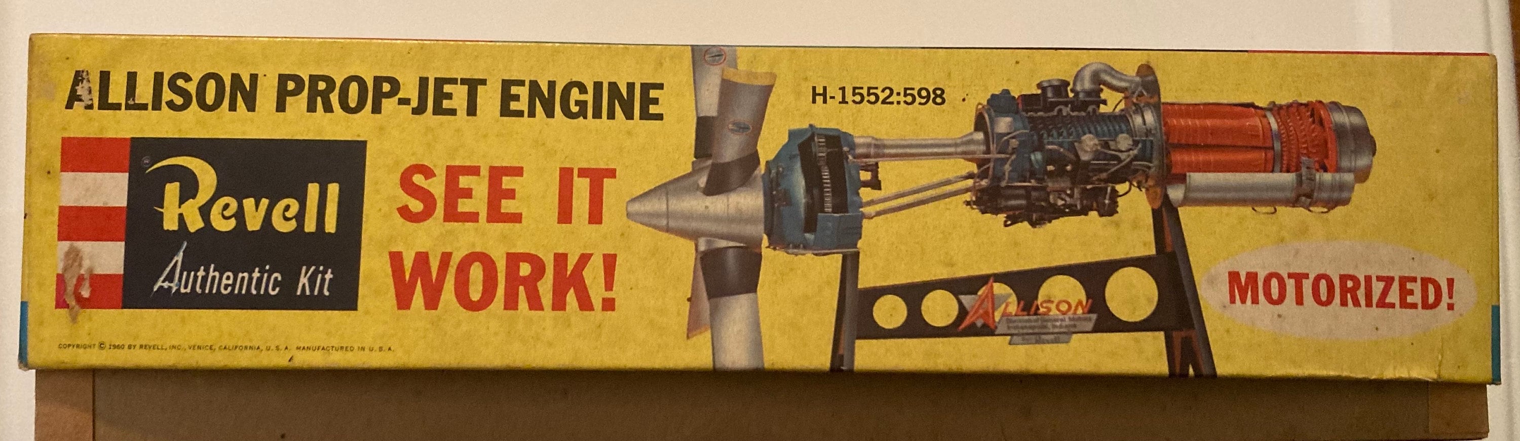 1960 Revell Allison Prop-jet Engine - Etsy