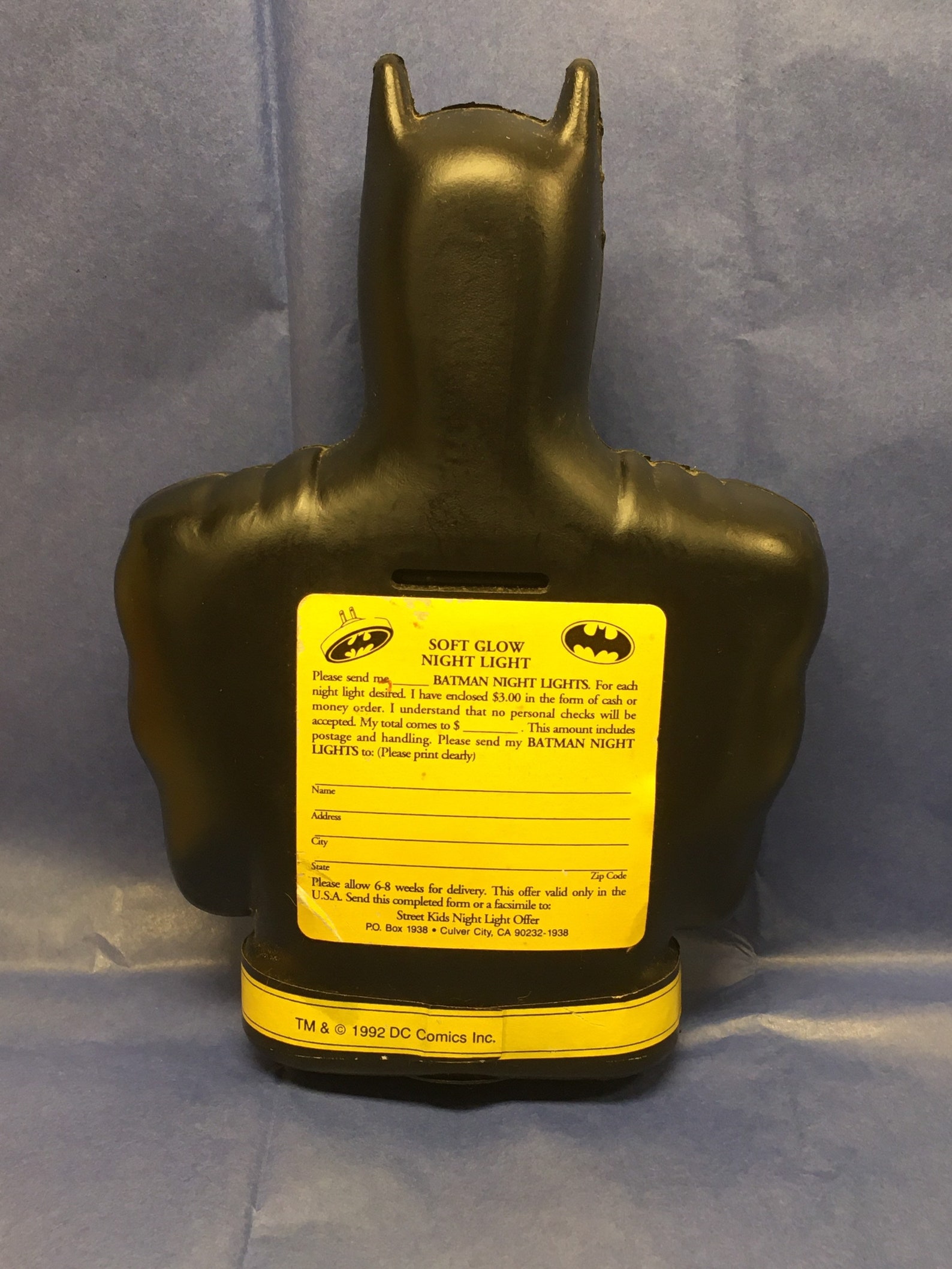 DC Comics Batman Bank plastic 1992 | Etsy