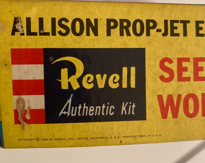 1960 Revell Allison Prop-jet Engine - Etsy