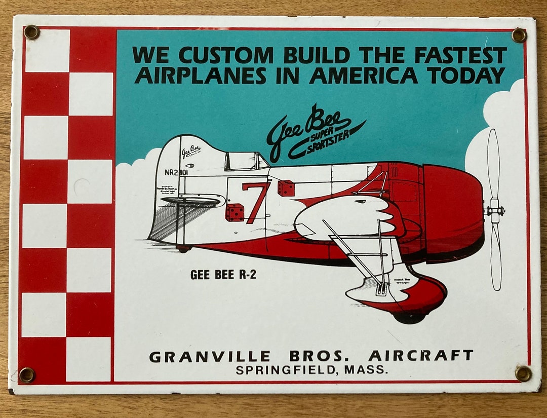 Porcelain Gee Bee 10X14 Sign - Etsy