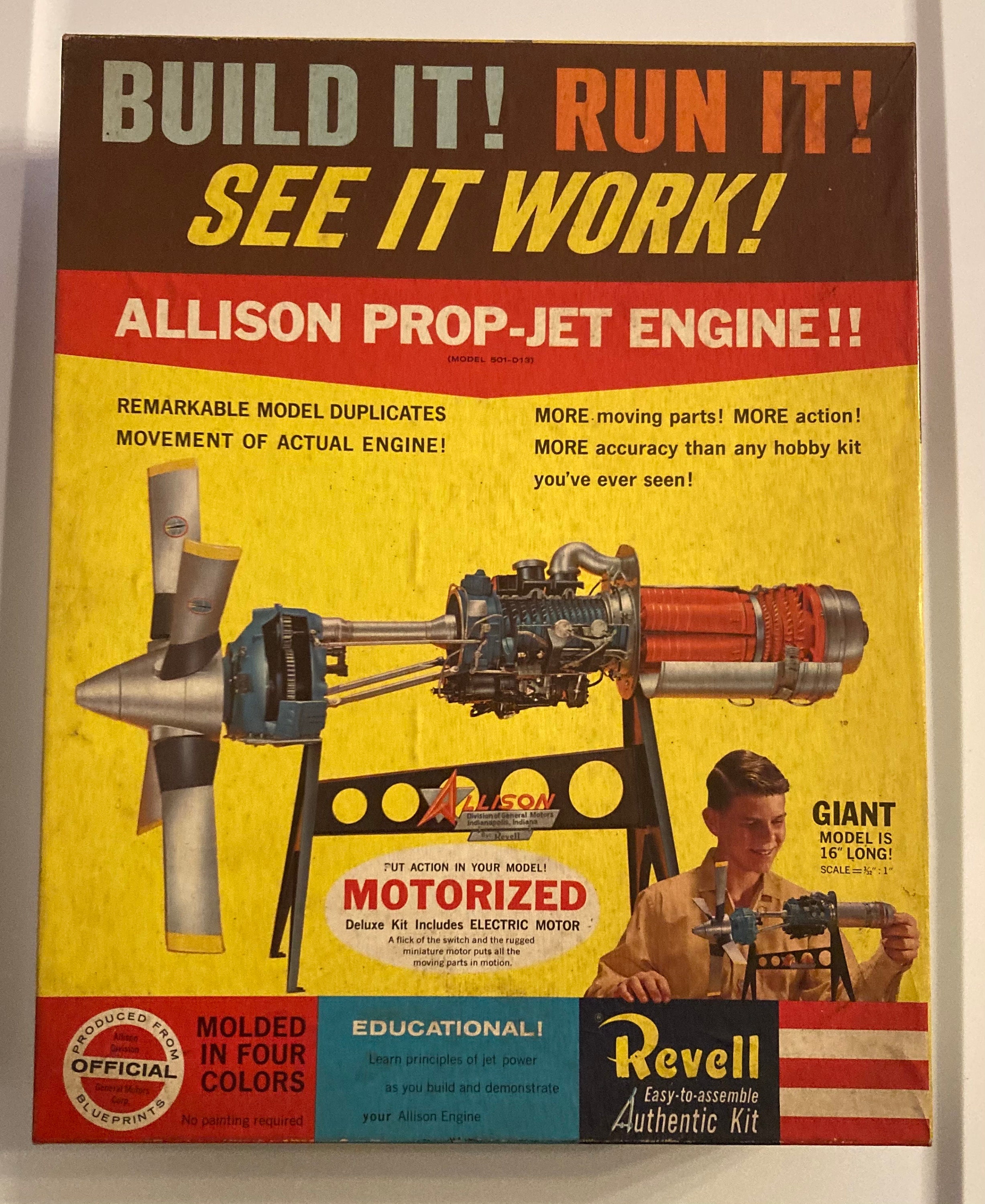 1960 Revell Allison Prop-jet Engine - Etsy