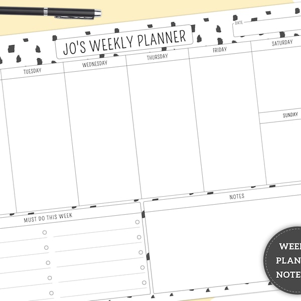 Weekly Planner Pad - Etsy
