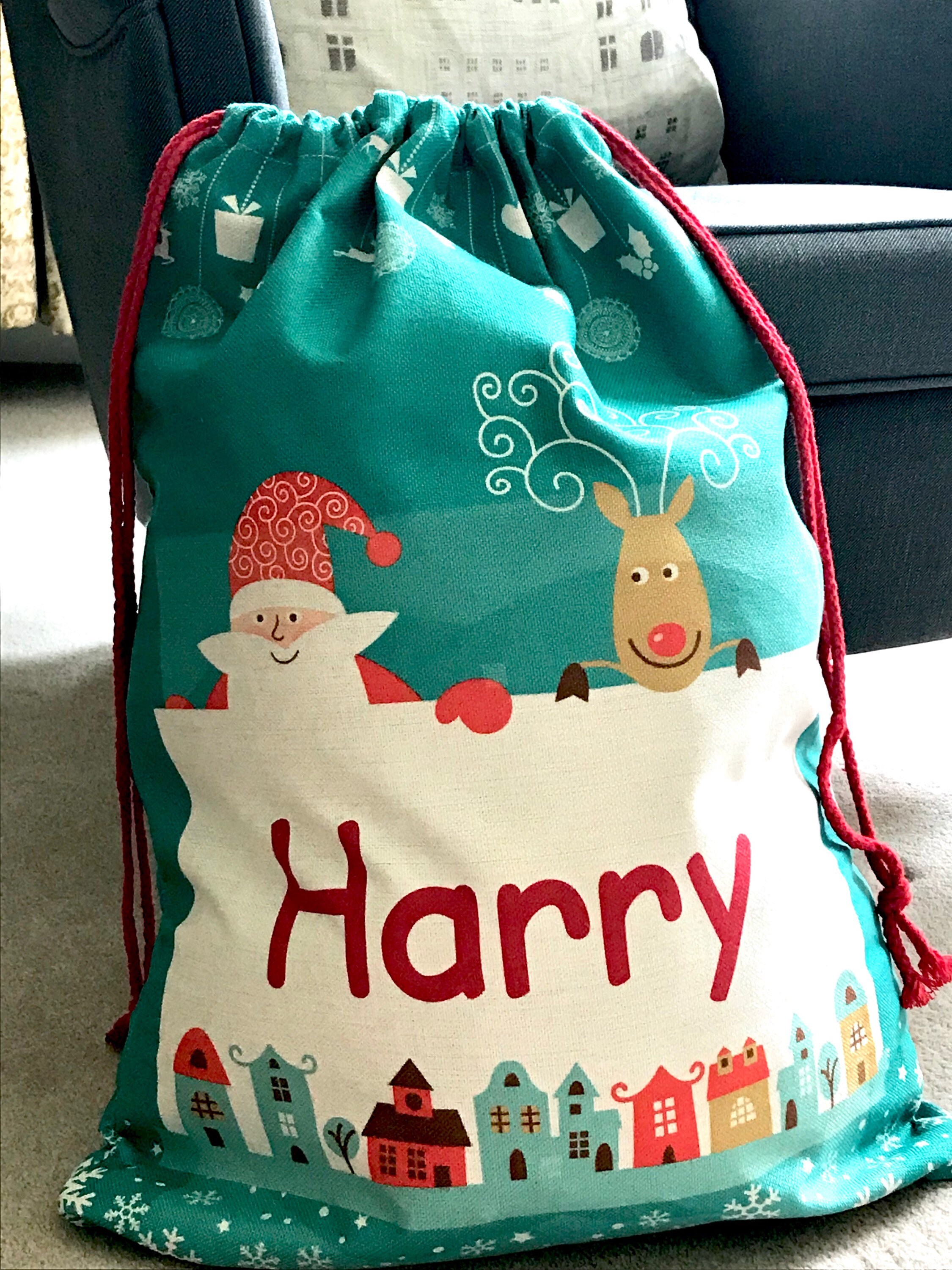 Christmas sack-personalised large santa sack Father | Etsy