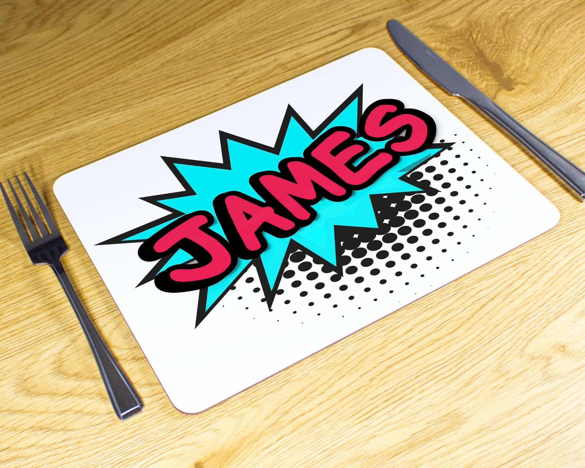Personalised Comic Strip Placemat and Coaster Children's - Etsy UK