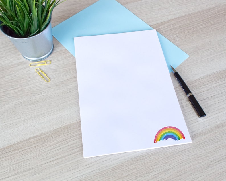 Personalised Rainbow Notepad Custom Notepad With Name | Etsy