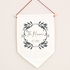 Personalised Linen Flag New Home Gift Wedding or - Etsy