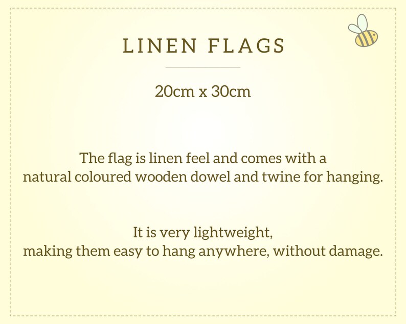 Personalised Linen Flag New Home Gift Wedding or - Etsy