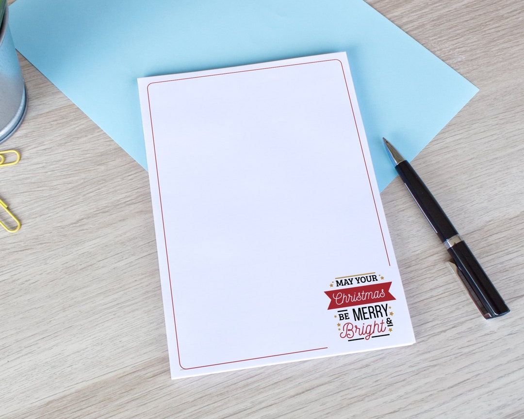 Christmas A5 Tear off Notepad Holiday Stationery Xmas Note Pad - Etsy