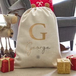 Personalised Santa Present Sack Father Christmas Gift Bag | Etsy