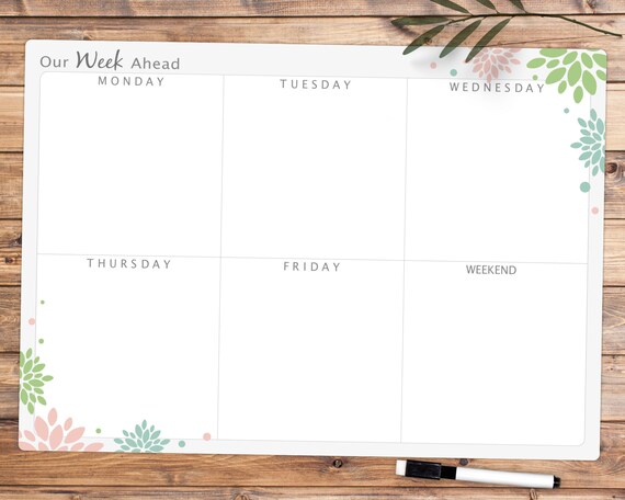 Personalised Weekly Planner Family Planner Meal Planner - Etsy UK