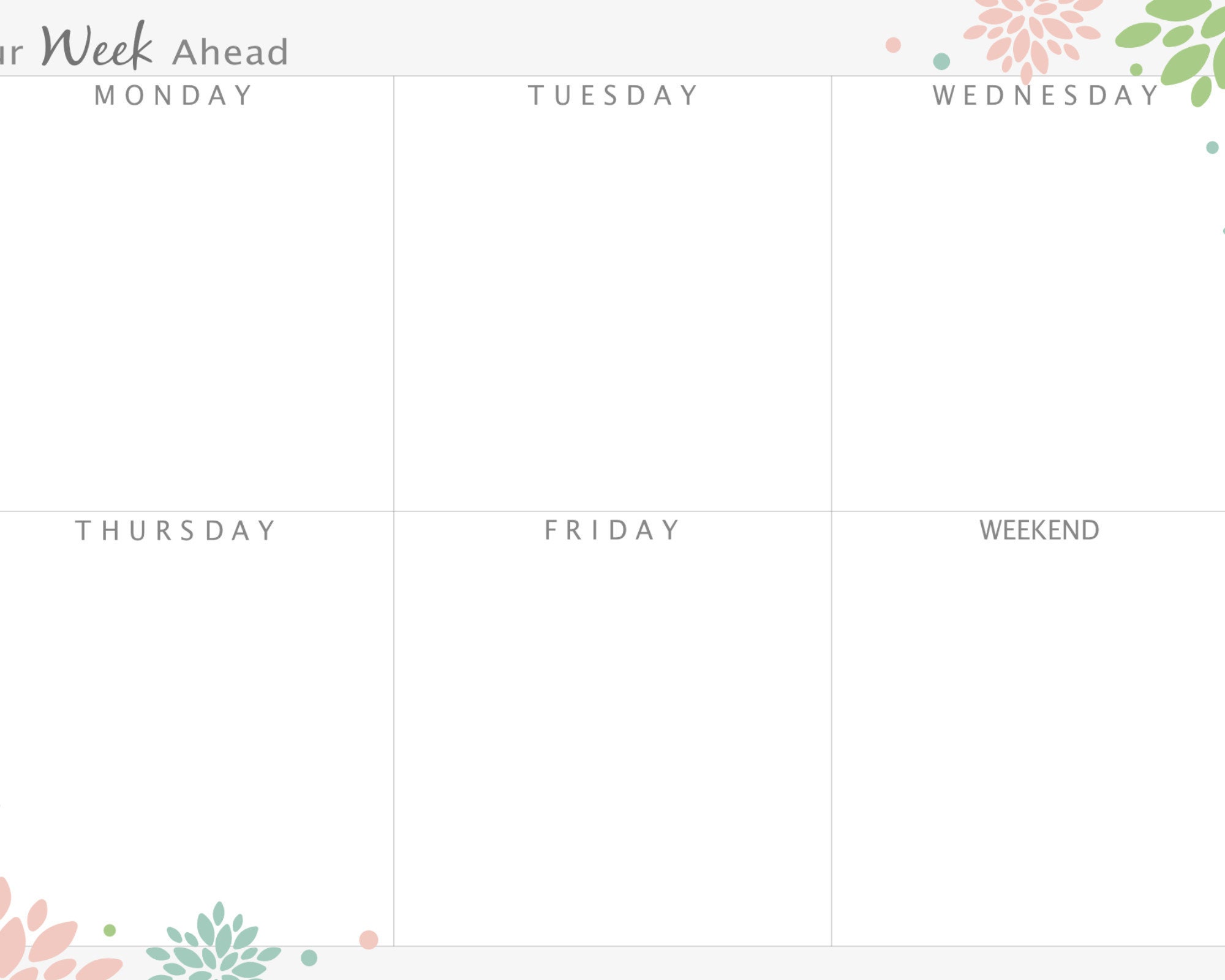 Personalised Weekly Planner Family Planner Meal Planner - Etsy UK