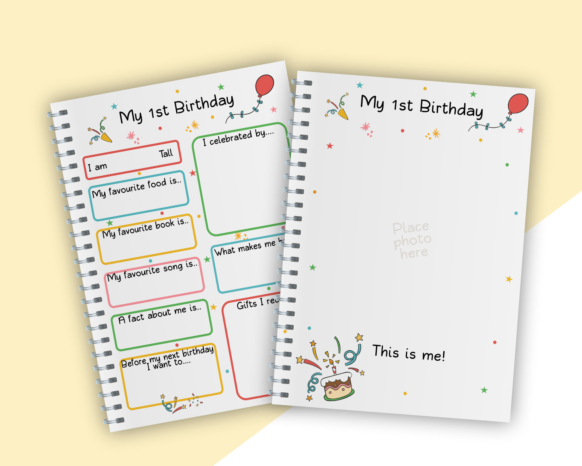 Birthday Memory Book Birthday Journal 1st to 16th Birthday - Etsy