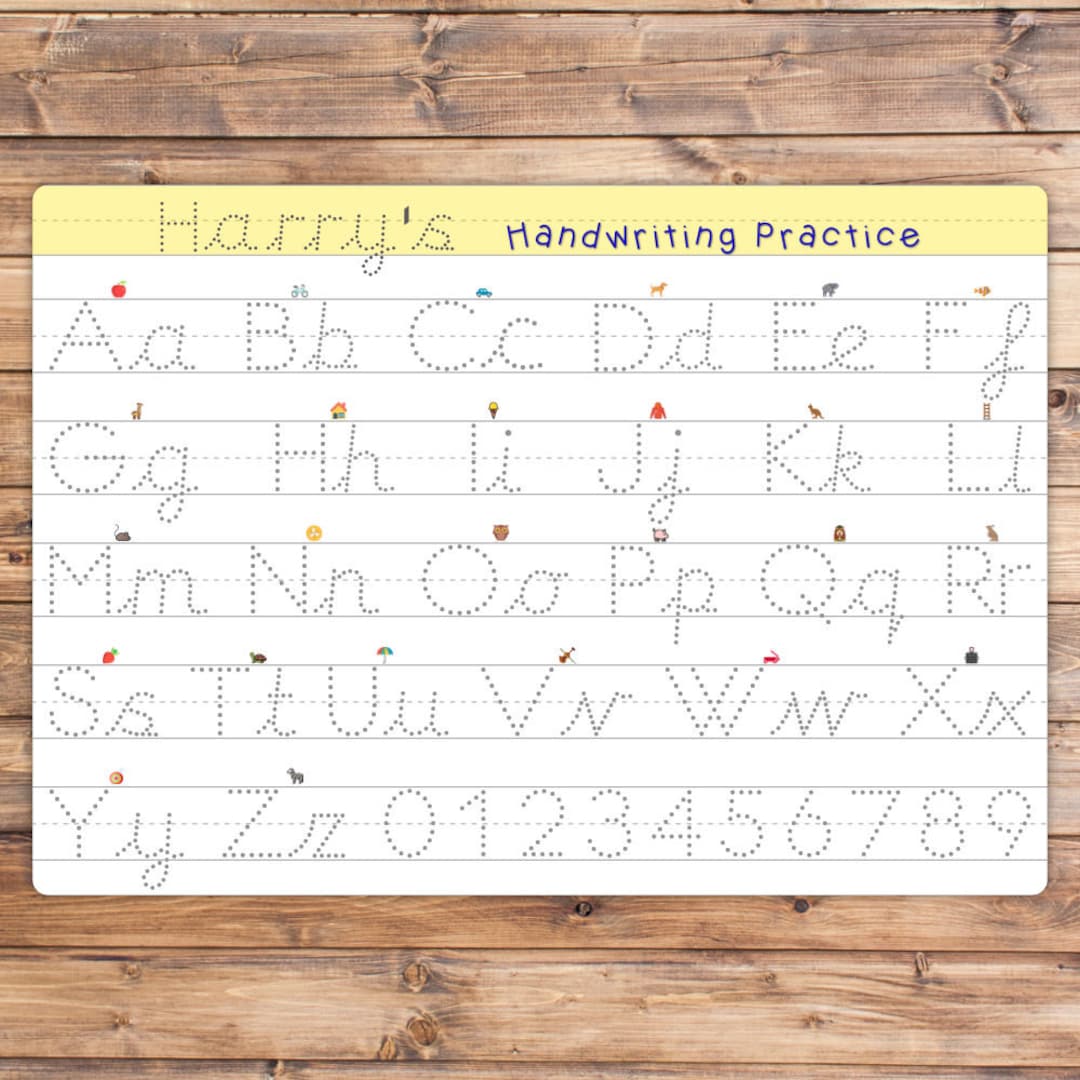 Pre Cursive Laminated Handwriting Practice Board. Drywipe, Whiteboard ...