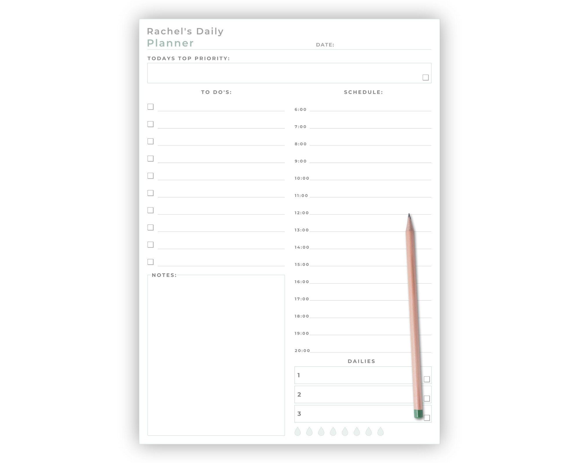 Daily Planner Notepad Desk Pad Daily Planner A4 Daily | Etsy