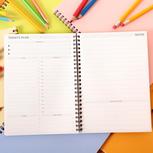Personalised Daily Planner Notebook, Wire Bound Daily Organiser ...