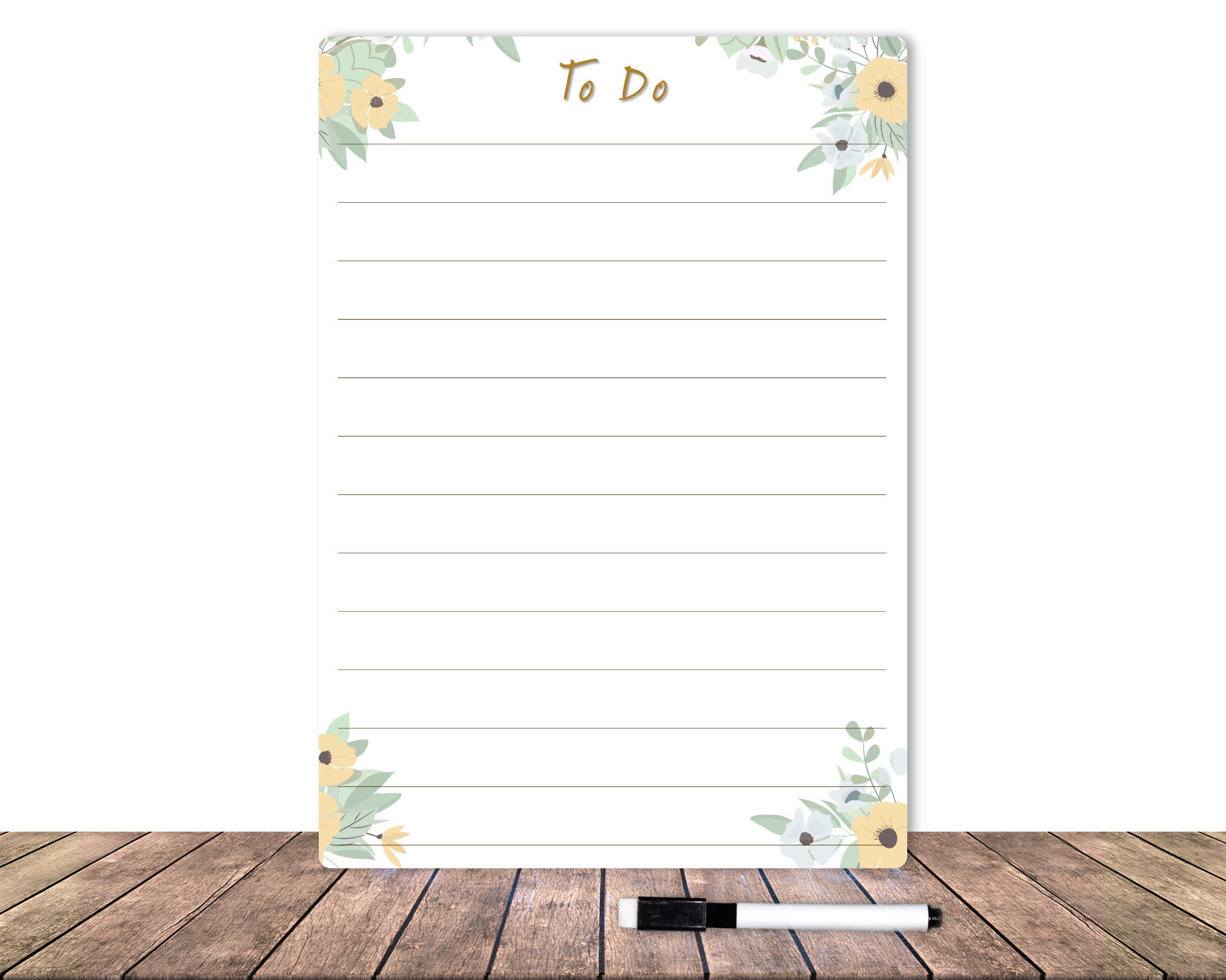 Things to Do Dry Erase Whiteboard. Reusable To-do List With | Etsy UK