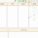 A3 Floral Dry Wipe Whiteboard Weekly Family Planner. To-do List and ...