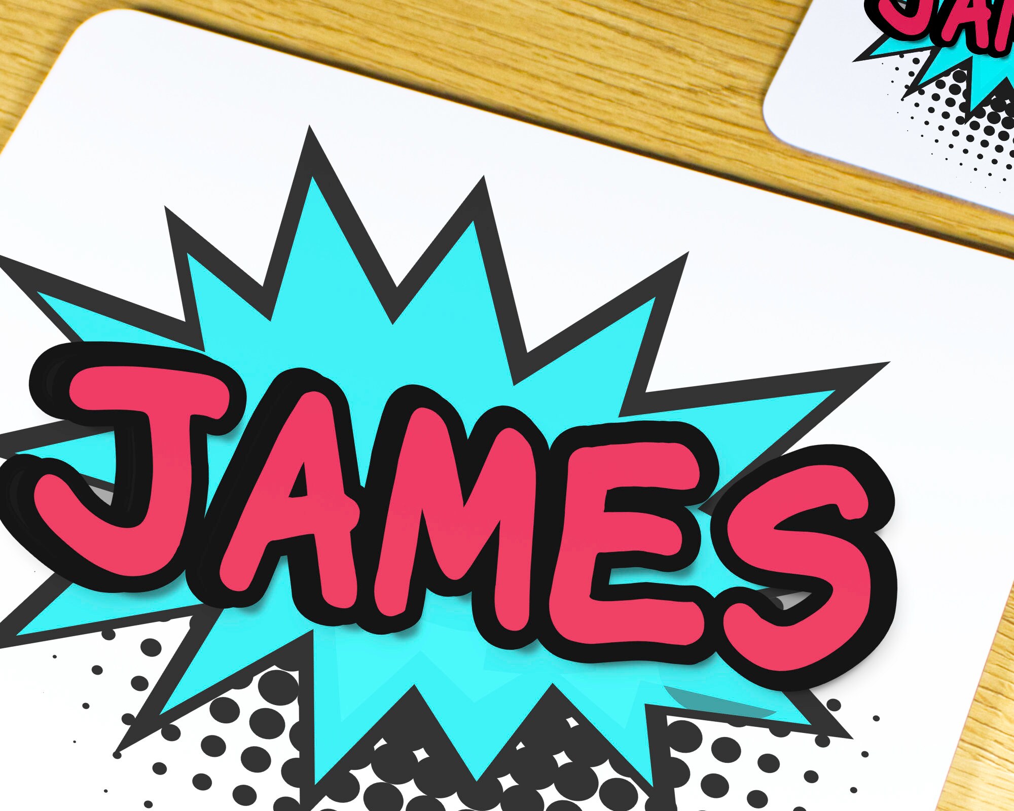 Personalised Comic Strip Placemat and Coaster Children's - Etsy UK