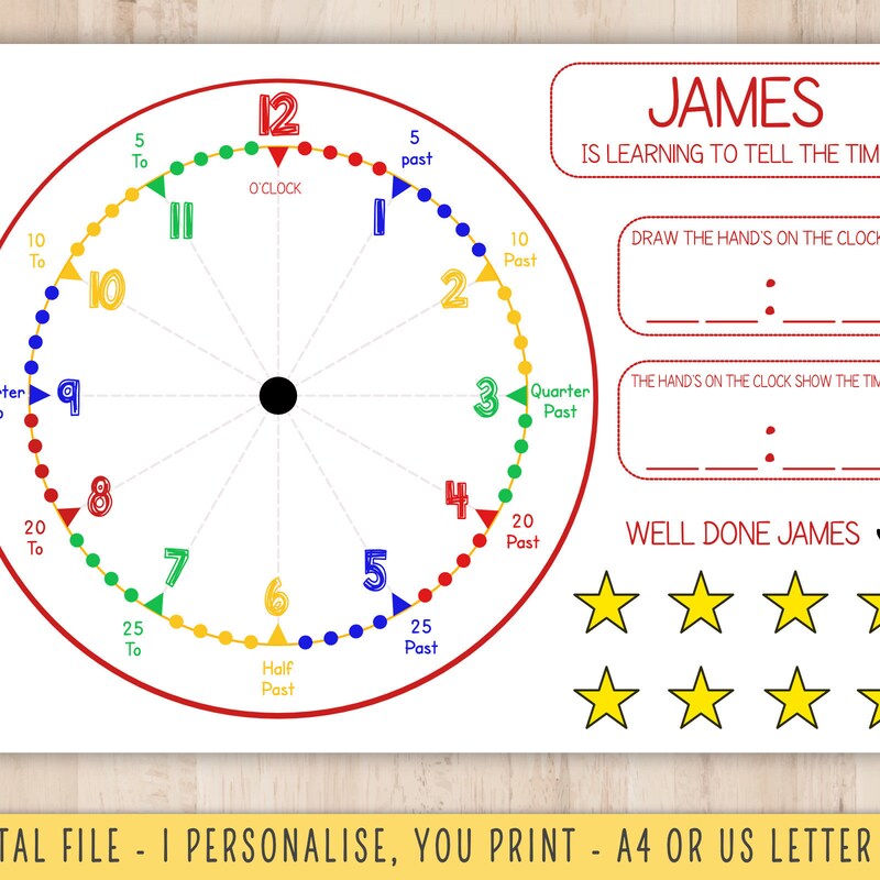 Printable Clock Face - Etsy