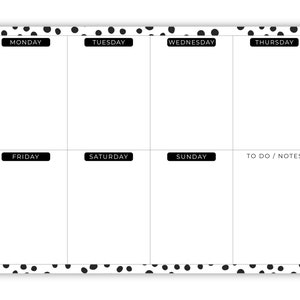 A4 Weekly Wall Planner Dry Erase Whiteboard, Family Planner, A4 Planner ...