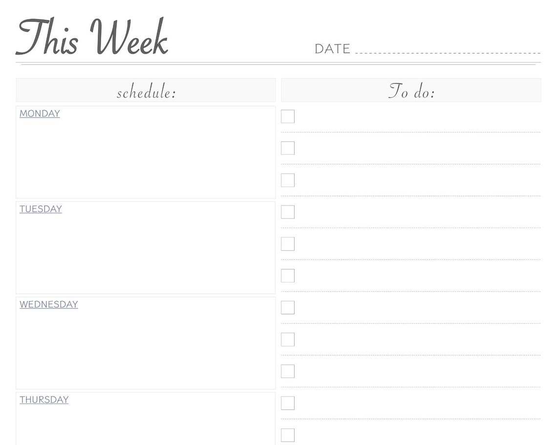 Weekly Planner Notepad Desk Pad Planner to Do List Notepad | Etsy UK