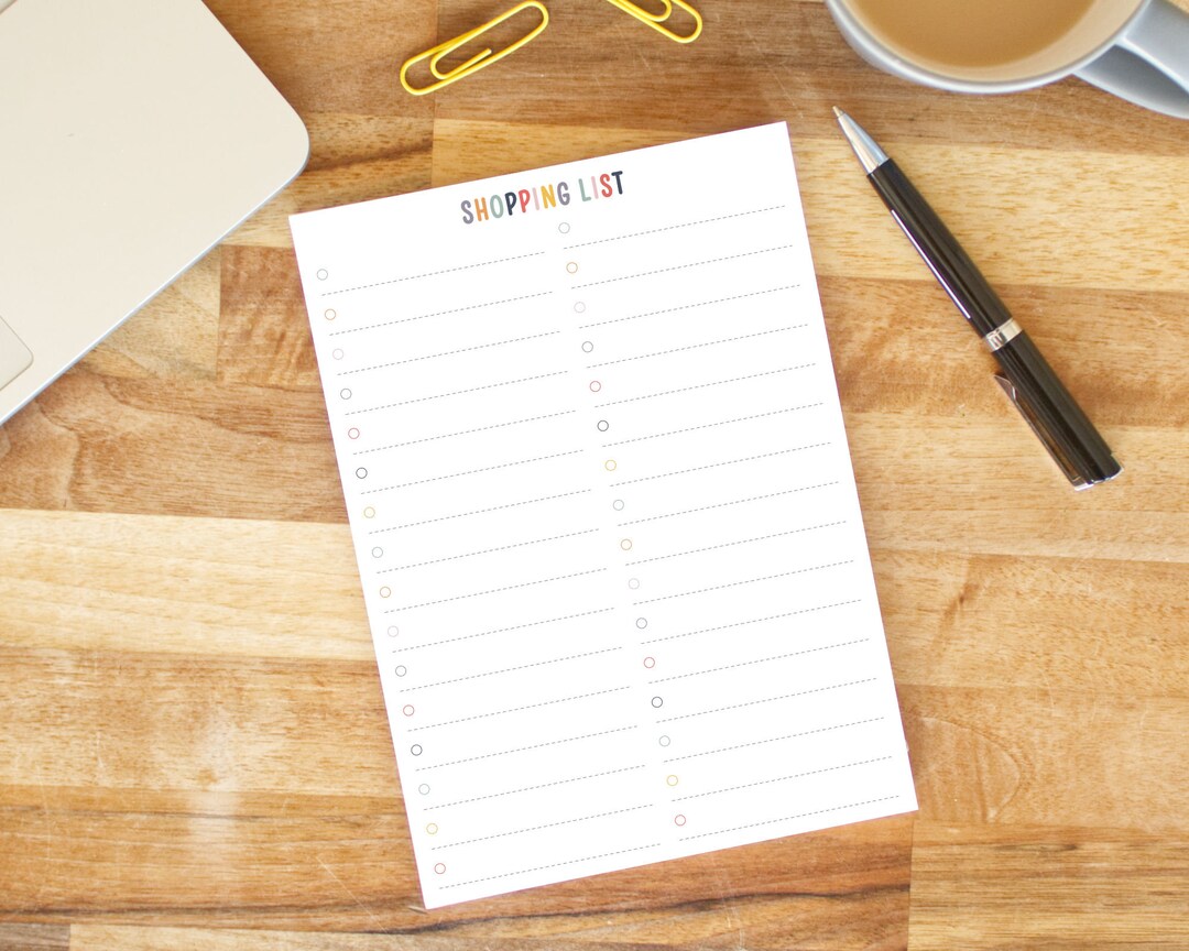 Personalised A5 Shopping List Pad Tearable Notepad Gift - Etsy UK