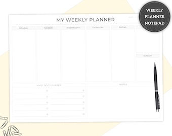 Weekly Planner Pad - Etsy