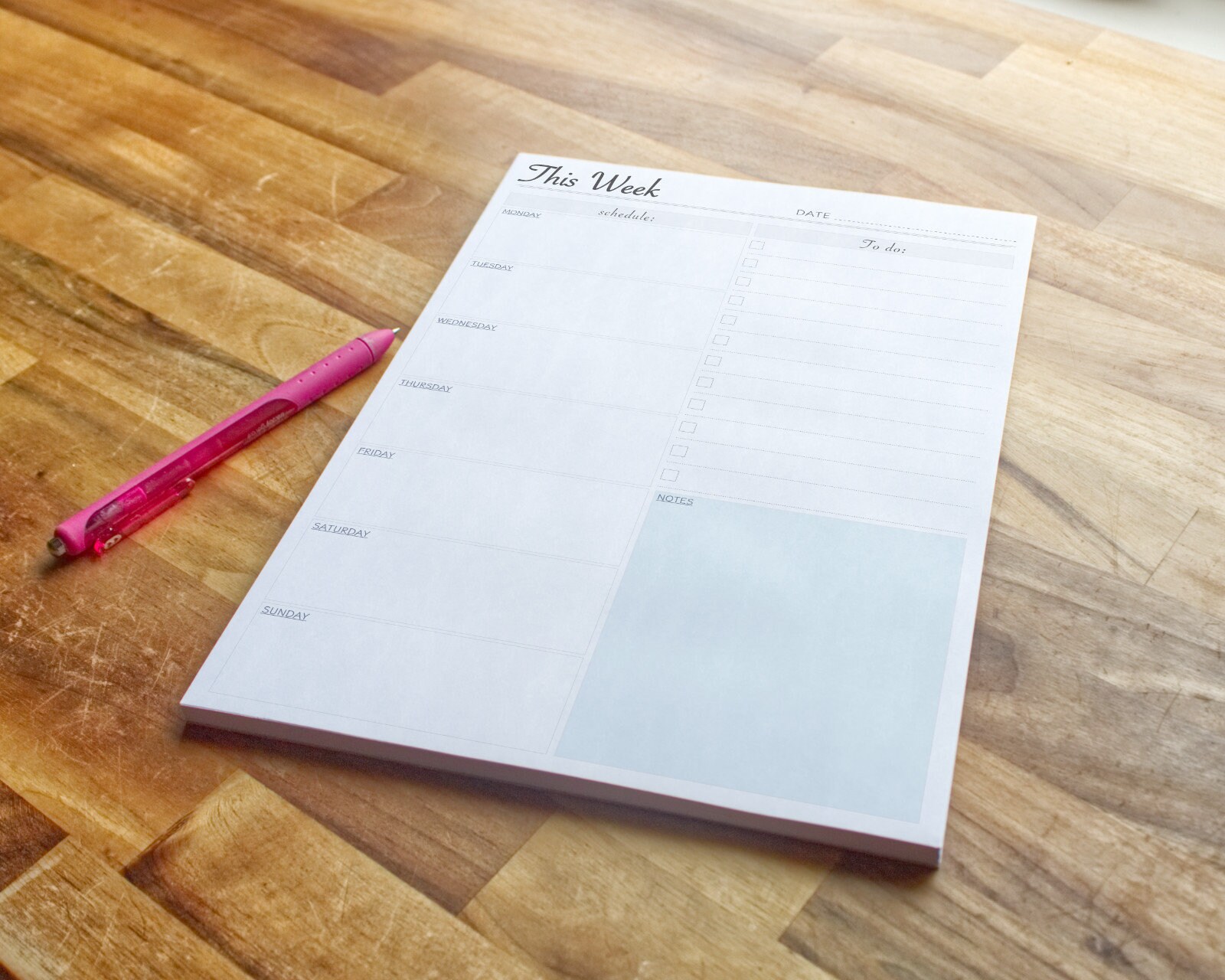 Weekly Planner Notepad Desk Pad Planner to Do List Notepad | Etsy UK